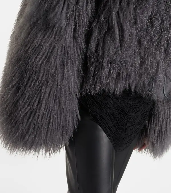 Attico Shearling Jacket - Grey