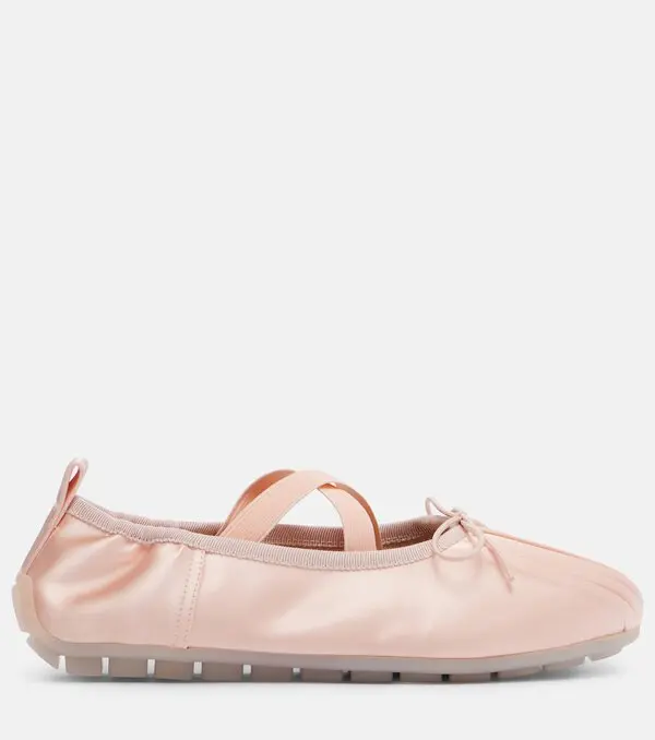 Simone Rocha Ballerina Grip Satin Ballet Flats - Pink