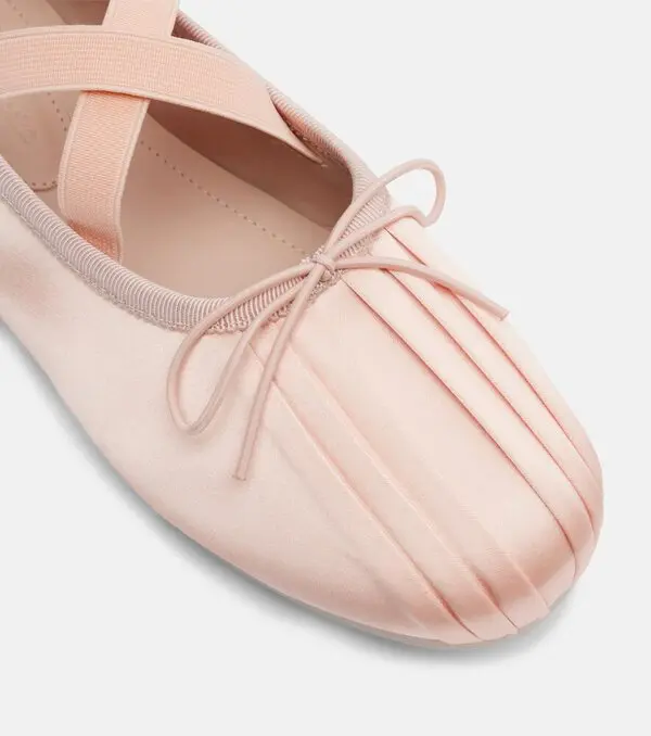 Simone Rocha Ballerina Grip Satin Ballet Flats - Pink