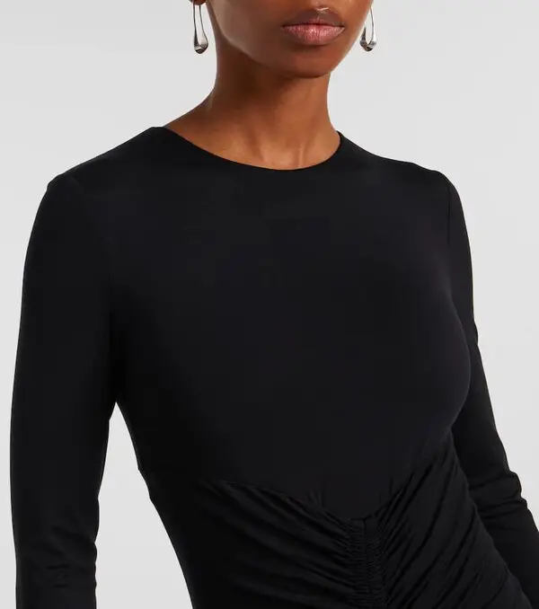 Max Mara Gathered Maxi Dress - Black