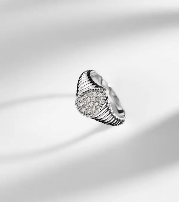 Yvonne Léon 9kt White Gold Ring With Diamonds - Silver