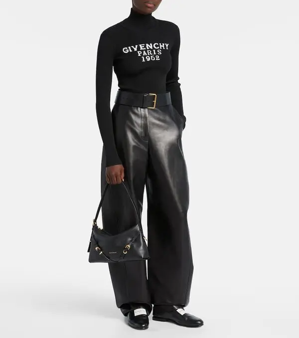Givenchy Voyou Mini Leather Shoulder Bag - Black