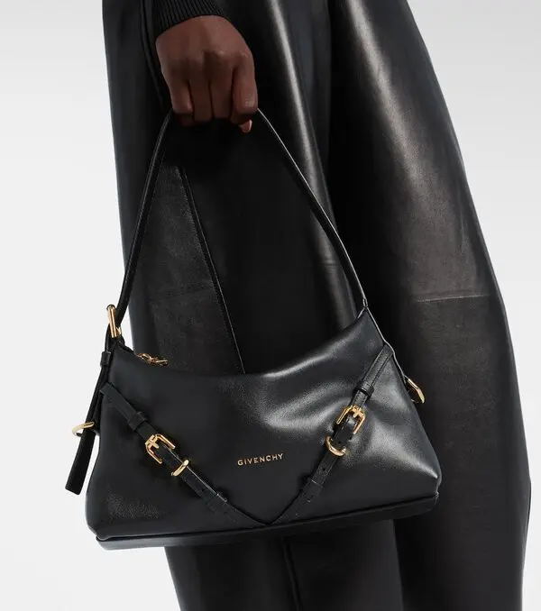 Givenchy Voyou Mini Leather Shoulder Bag - Black
