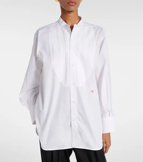 Victoria Beckham Cotton Shirt With Band Collar