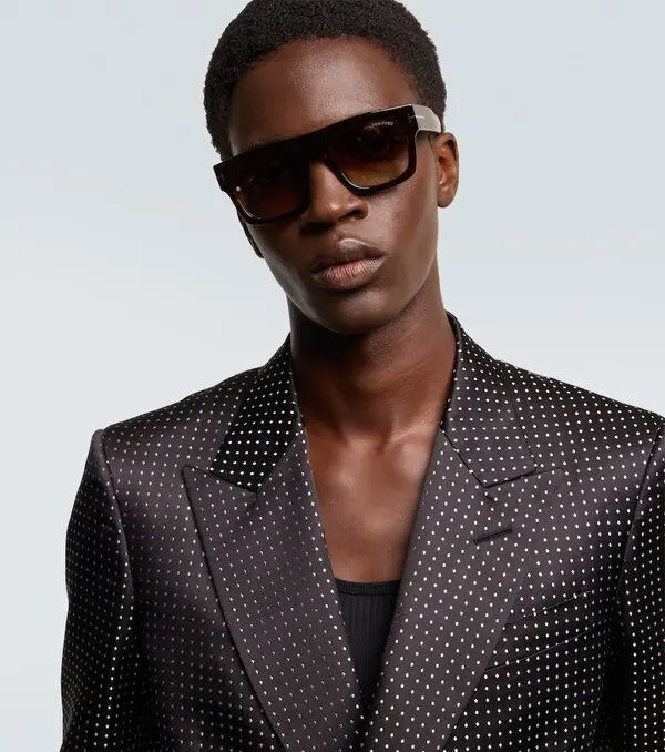 TOM FORD Fausto Square Sunglasses - Brown