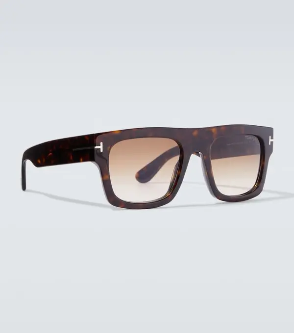 TOM FORD Fausto Square Sunglasses - Brown