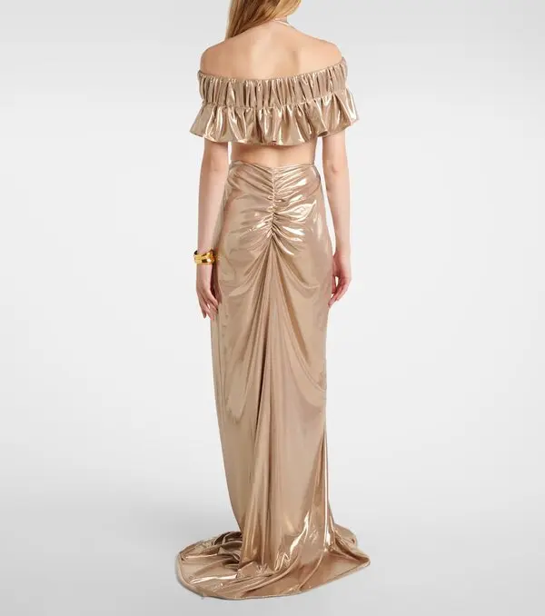Maticevski Latitude Gathered Ruffled Gown