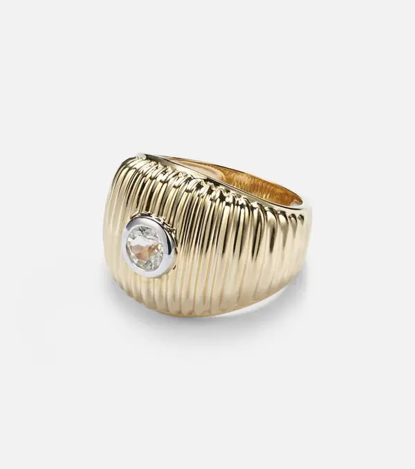Yvonne Léon Berlingot Maxi 9kt Ring With Topaz - Gold