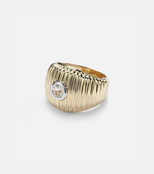 Yvonne Léon Berlingot Maxi 9kt Ring With Topaz - Gold