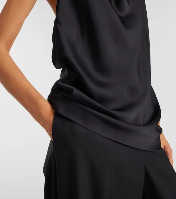 Stella McCartney Halterneck Satin Top - Black