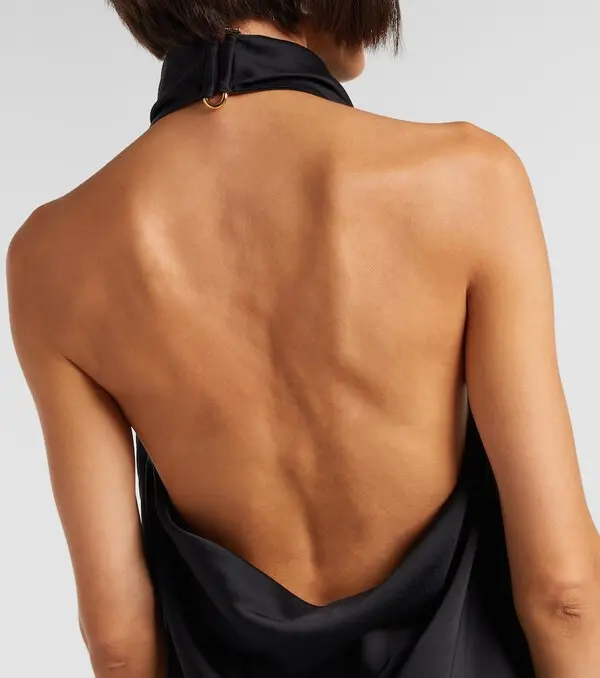 Stella McCartney Halterneck Satin Top - Black