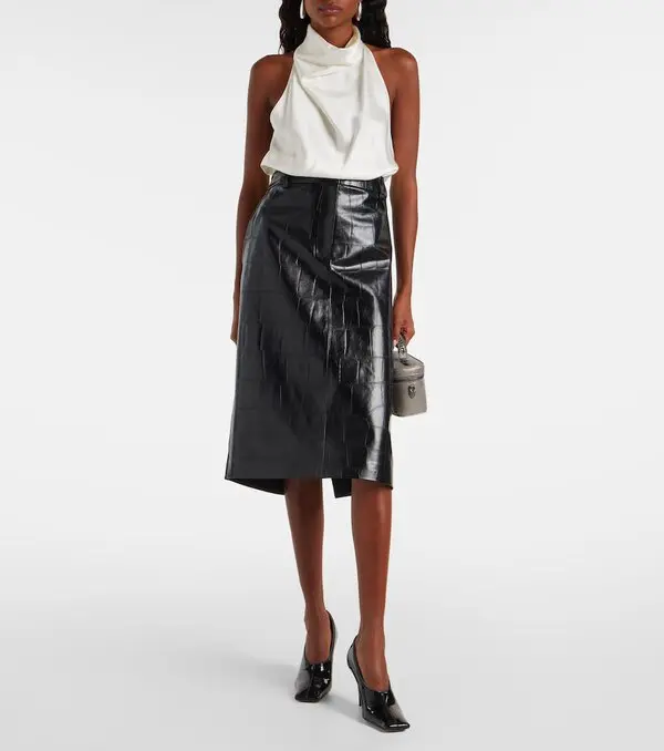 Stella McCartney Halterneck Satin Top - White