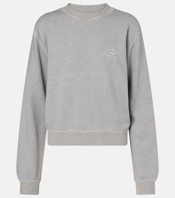 Prada Cotton Jersey Sweatshirt - Grey