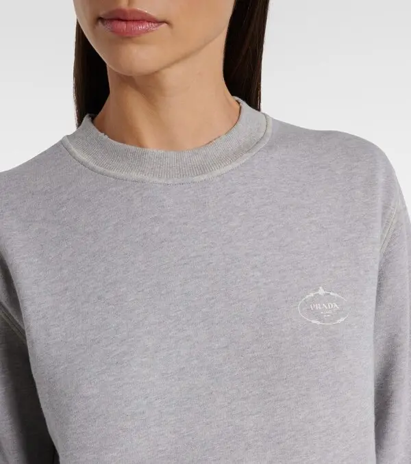 Prada Cotton Jersey Sweatshirt - Grey