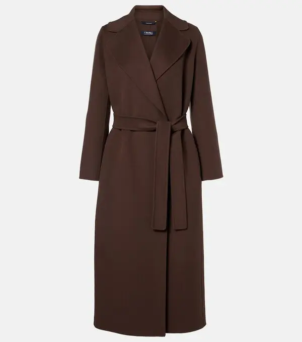 Max Mara Poldo Virgin Wool Wrap Coat - Brown