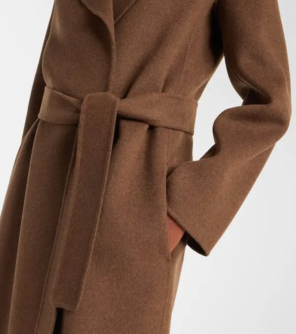 Max Mara Poldo Virgin Wool Wrap Coat - Brown