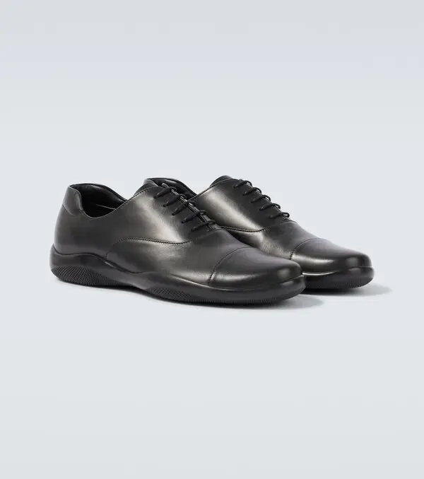 Prada Toblach Leather Sneakers