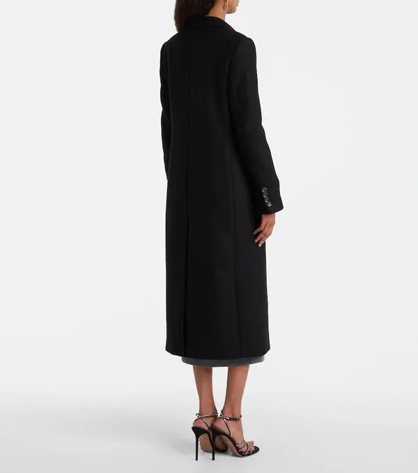 Blumarine Embellished Double-breasted Wool-blend Coat