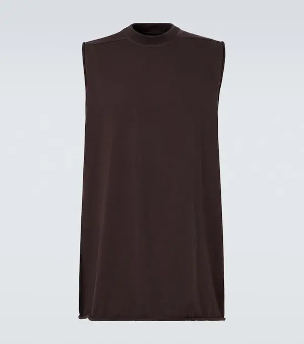 Rick Owens Jumbo Cotton Jersey Tank Top - Brown