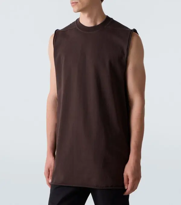 Rick Owens Jumbo Cotton Jersey Tank Top - Brown