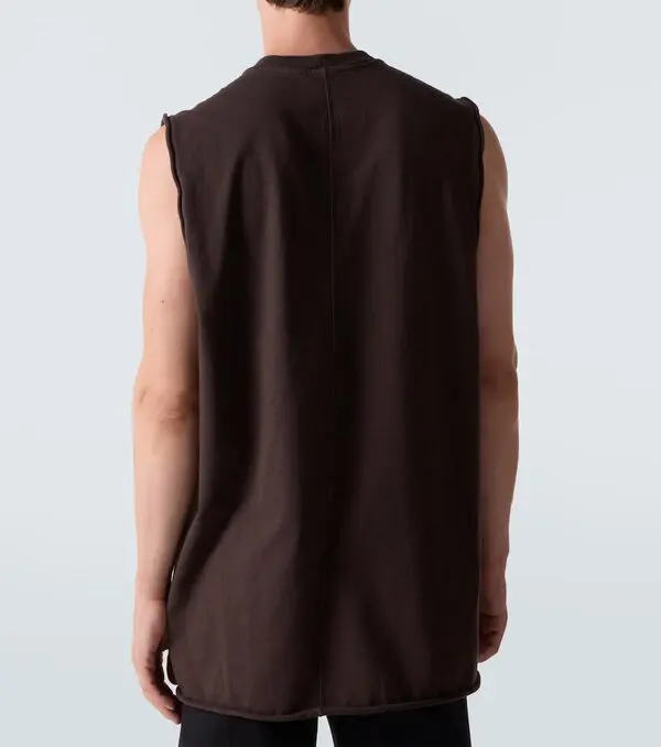 Rick Owens Jumbo Cotton Jersey Tank Top - Brown