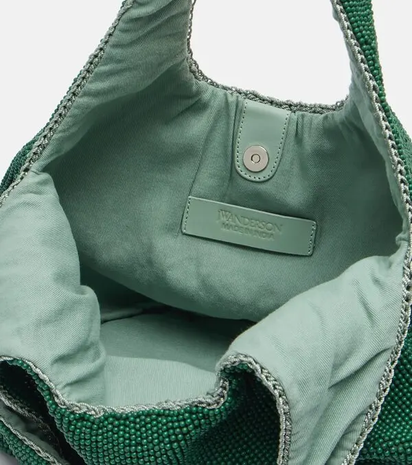 JW Anderson Mini Beaded Tote Bag - Green