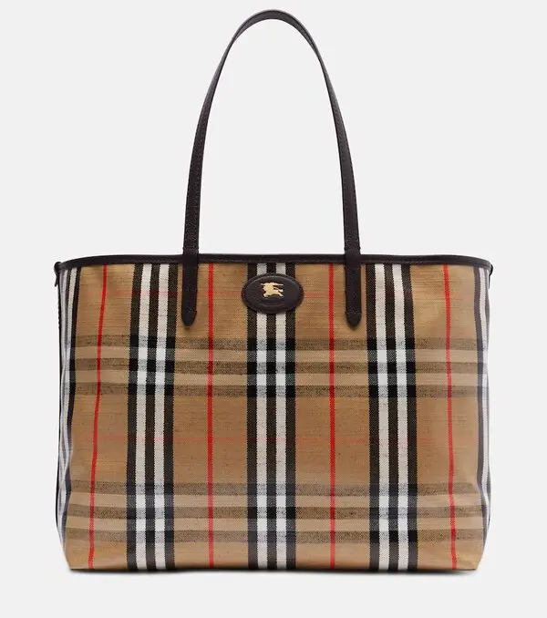 Burberry Highlands Medium Jacquard Tote Bag - Beige