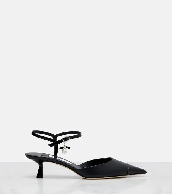 JIMMY CHOO Aren 45 Leather Pumps