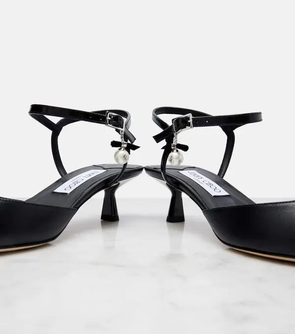 JIMMY CHOO Aren 45 Leather Pumps