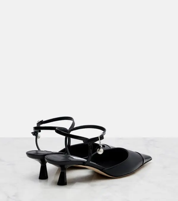 JIMMY CHOO Aren 45 Leather Pumps