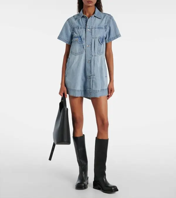 Sacai Deconstructed Denim Minidress