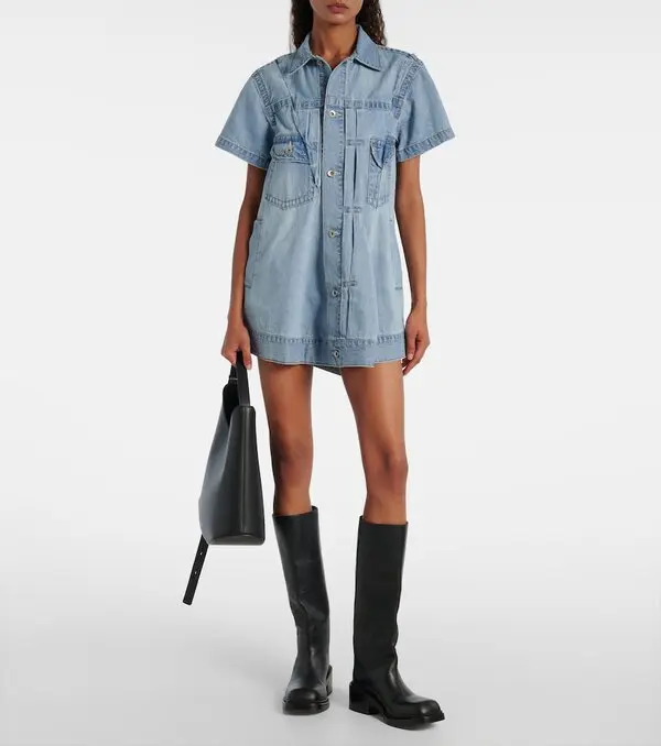 Sacai Deconstructed Denim Minidress