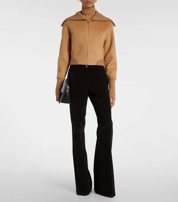 Victoria Beckham Wool And Cashmere Jacket - Beige
