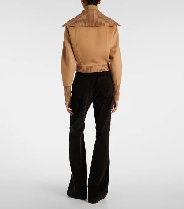 Victoria Beckham Wool And Cashmere Jacket - Beige