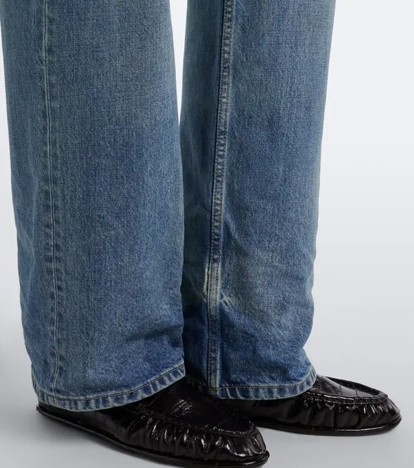 Saint Laurent V-waist Wide-leg Jeans - Blue
