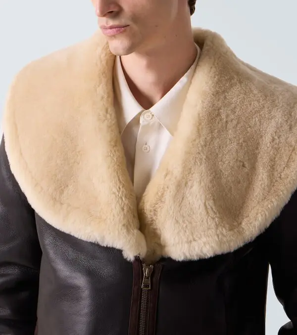 JW Anderson Shearling-trimmed Leather Jacket