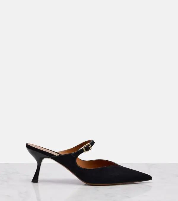 Zimmermann Aura 65 Cutout Suede Mules