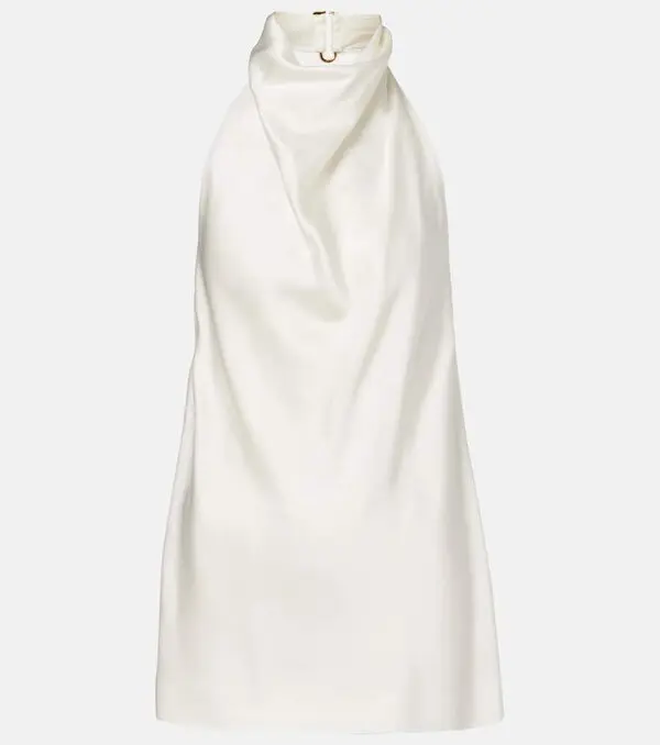 Stella McCartney Halterneck Satin Top - White