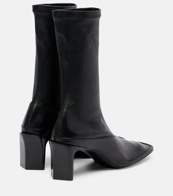 JIL SANDER Leather Mid-calf Boots