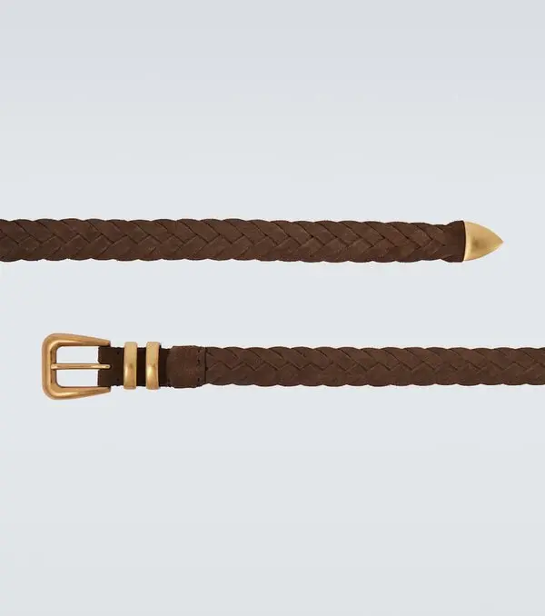 Brunello Cucinelli Braided Suede Belt