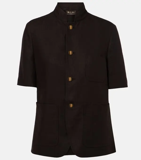 Loro Piana Linen Top - Brown