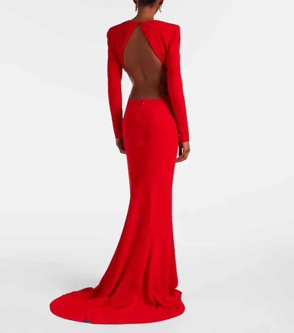 Stella McCartney Lipstick Crêpe Gown - Red