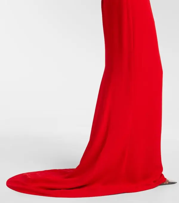 Stella McCartney Lipstick Crêpe Gown - Red