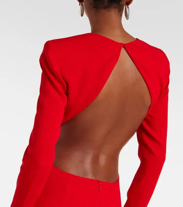 Stella McCartney Lipstick Crêpe Gown - Red