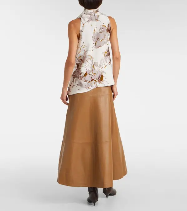 Altuzarra Sleary Draped Silk Top - White