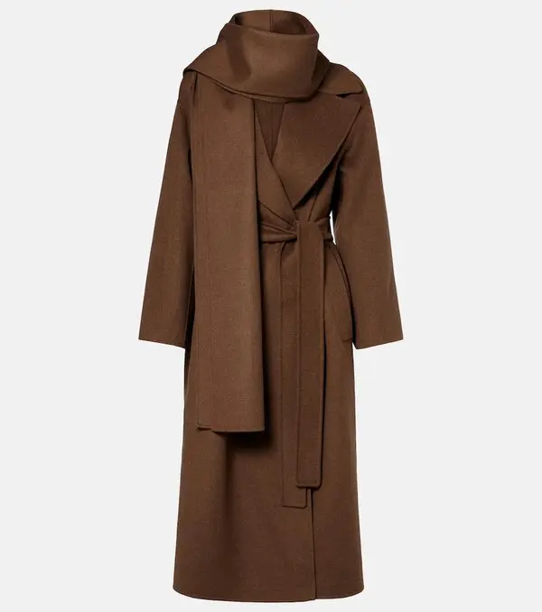 Max Mara Curoe Virgin Wool Wrap Coat