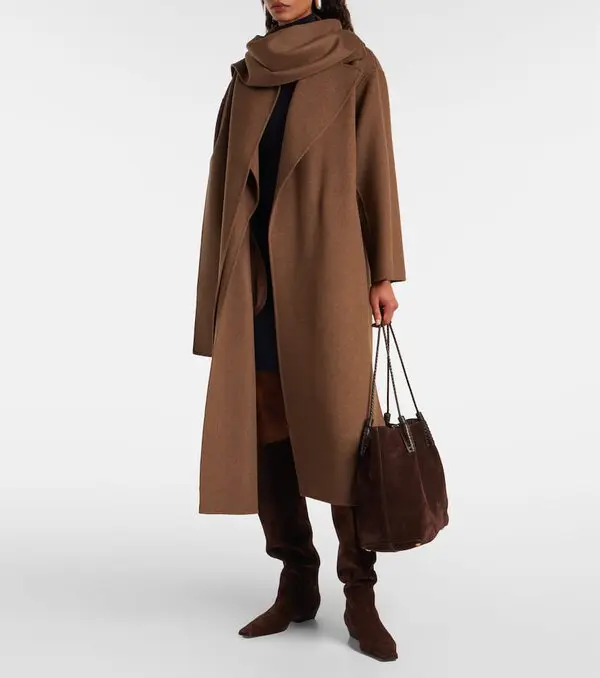 Max Mara Curoe Virgin Wool Wrap Coat