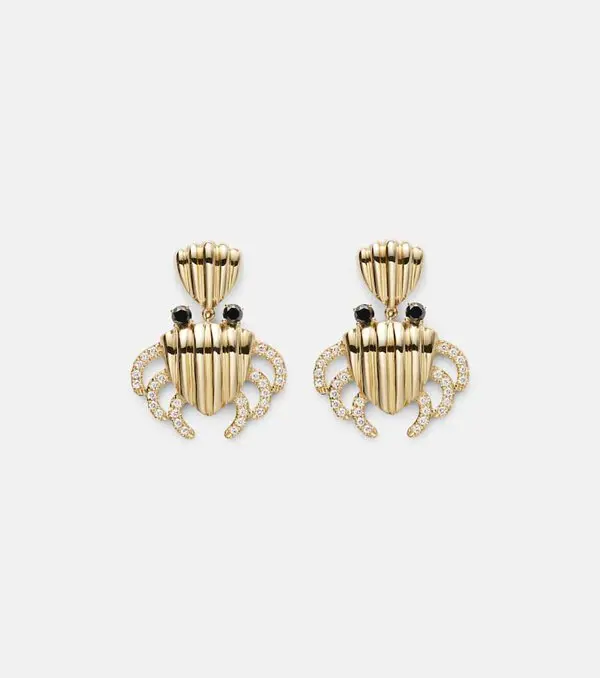 Yvonne Léon Crabe Coquillage Earrings - Gold