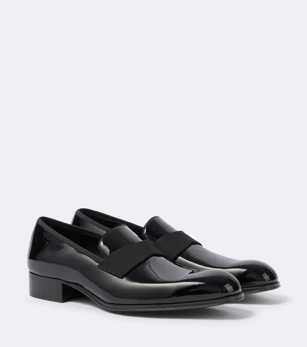 TOM FORD Patent Leather Loafers - Black