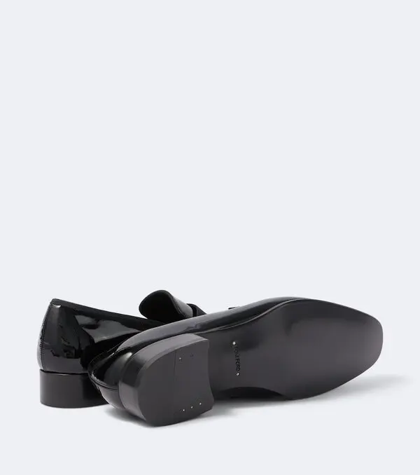 TOM FORD Patent Leather Loafers - Black